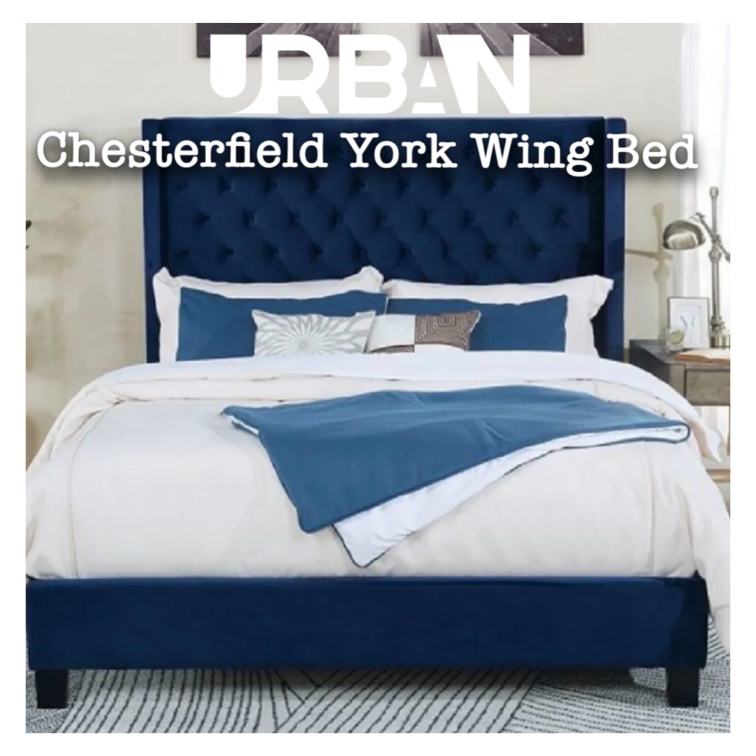 Chesterfield York Wing Bed - Pay Day Flooring