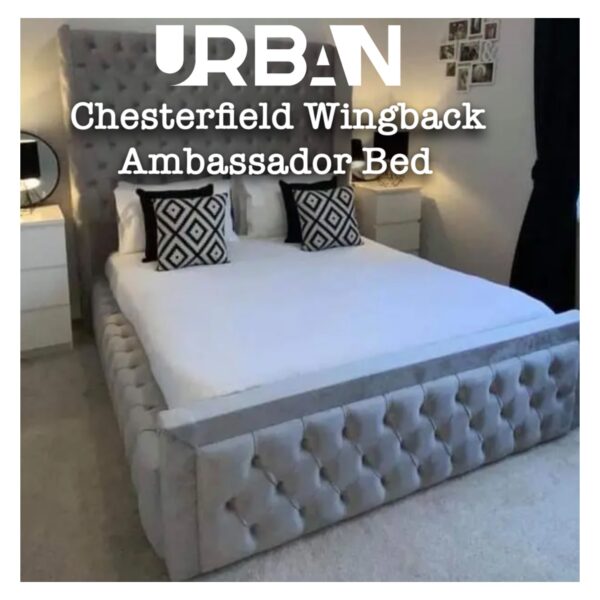 Chesterfield Wingback Ambassador Bed - Pay Day Flooring