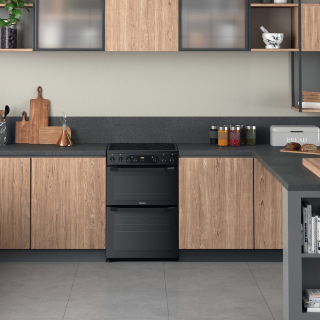 Hotpoint 60cm Double Oven Electric Cooker - Pay Day Flooring