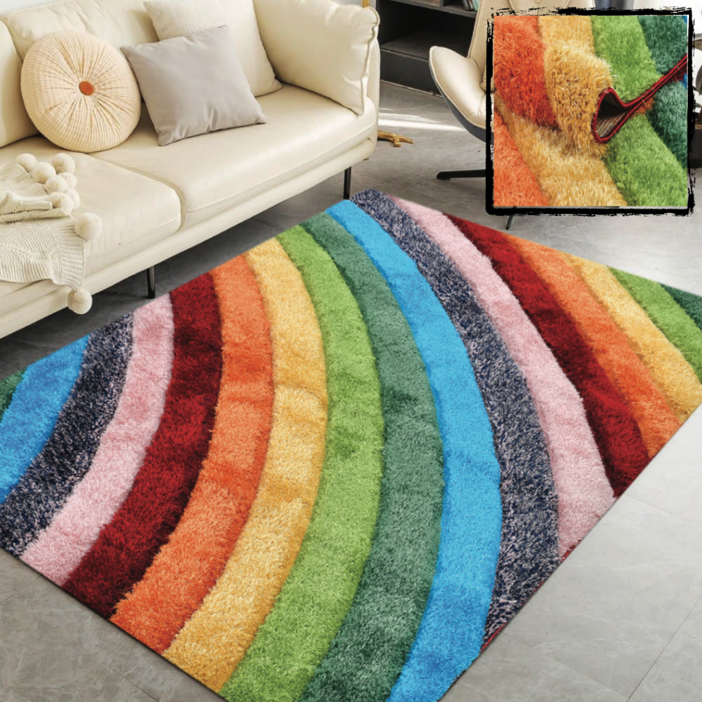 3D Rainbow Rug