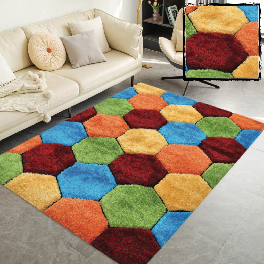 3D Multi Hex Rug 3D Multi Hex Rug